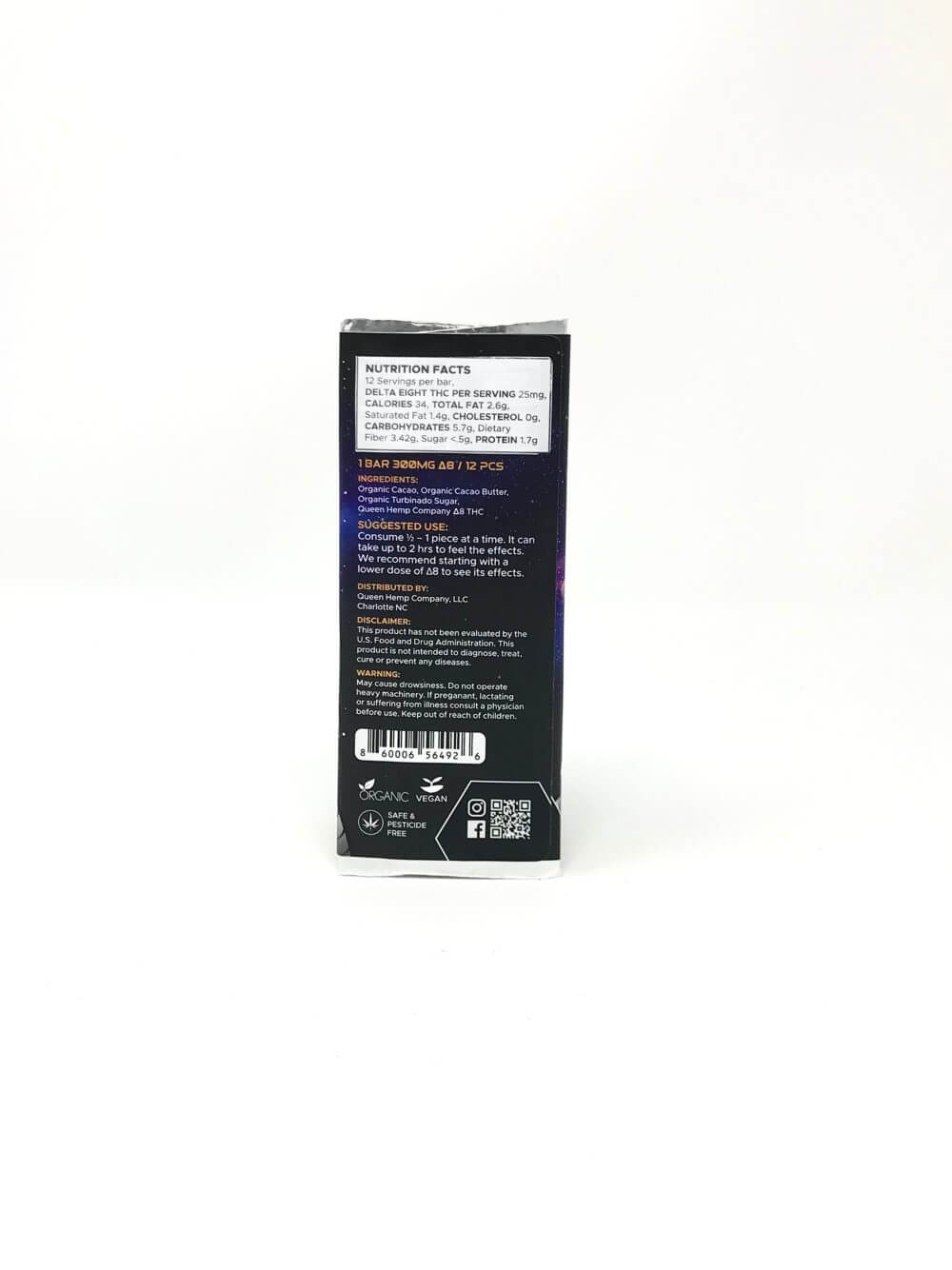 Queen Hemp Delta 8 Chocolate Bar - Queen Hemp Company